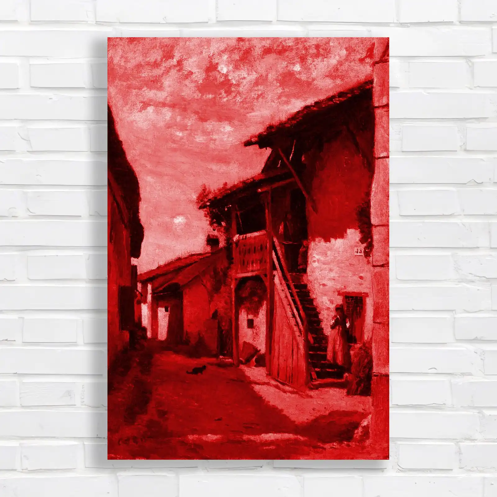 Rustic Village Cottage Canvas Print Large Picture Wall Art | eBay UK
