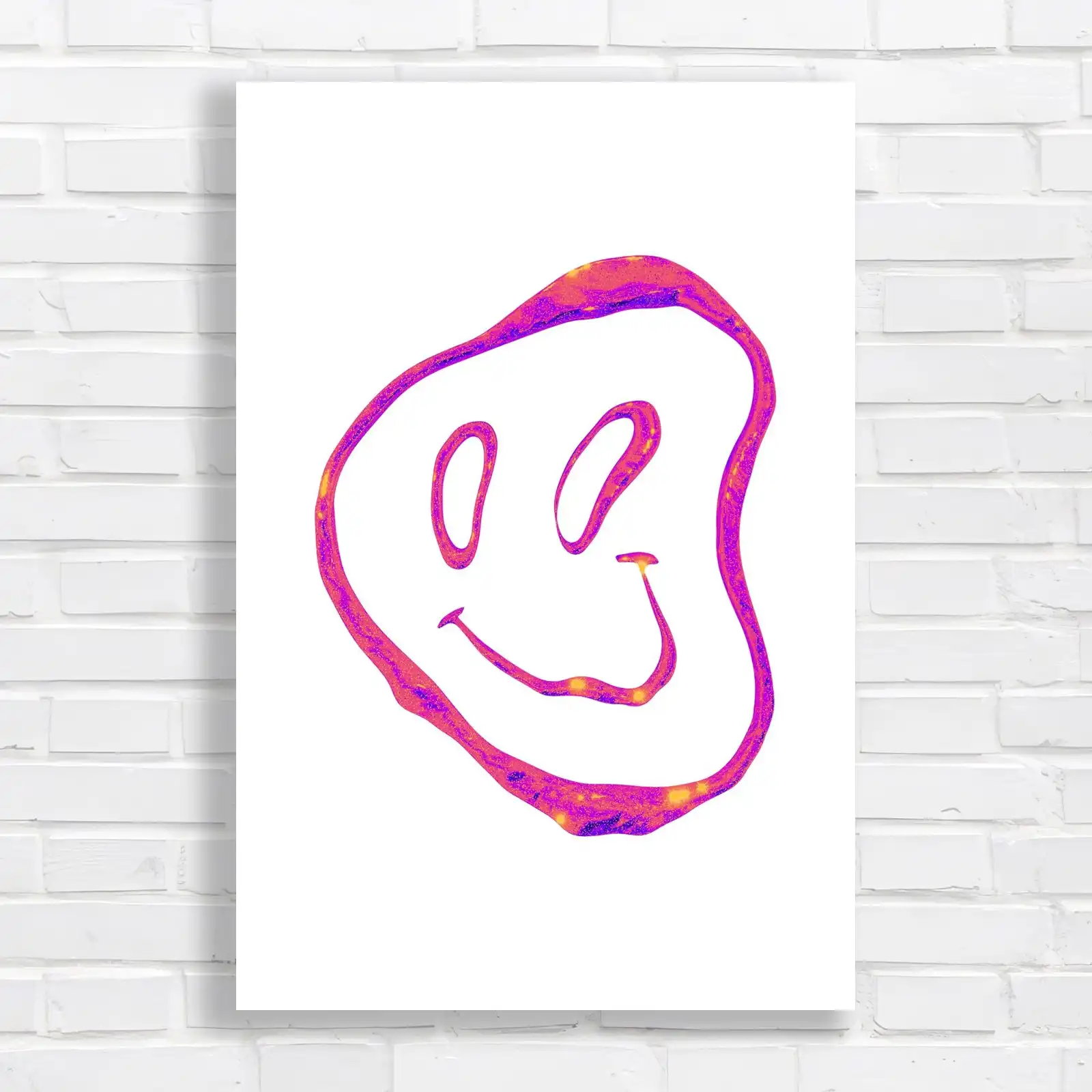 Vibrant Smiley Face Abstract Canvas Print Large Picture Wall Art | eBay UK