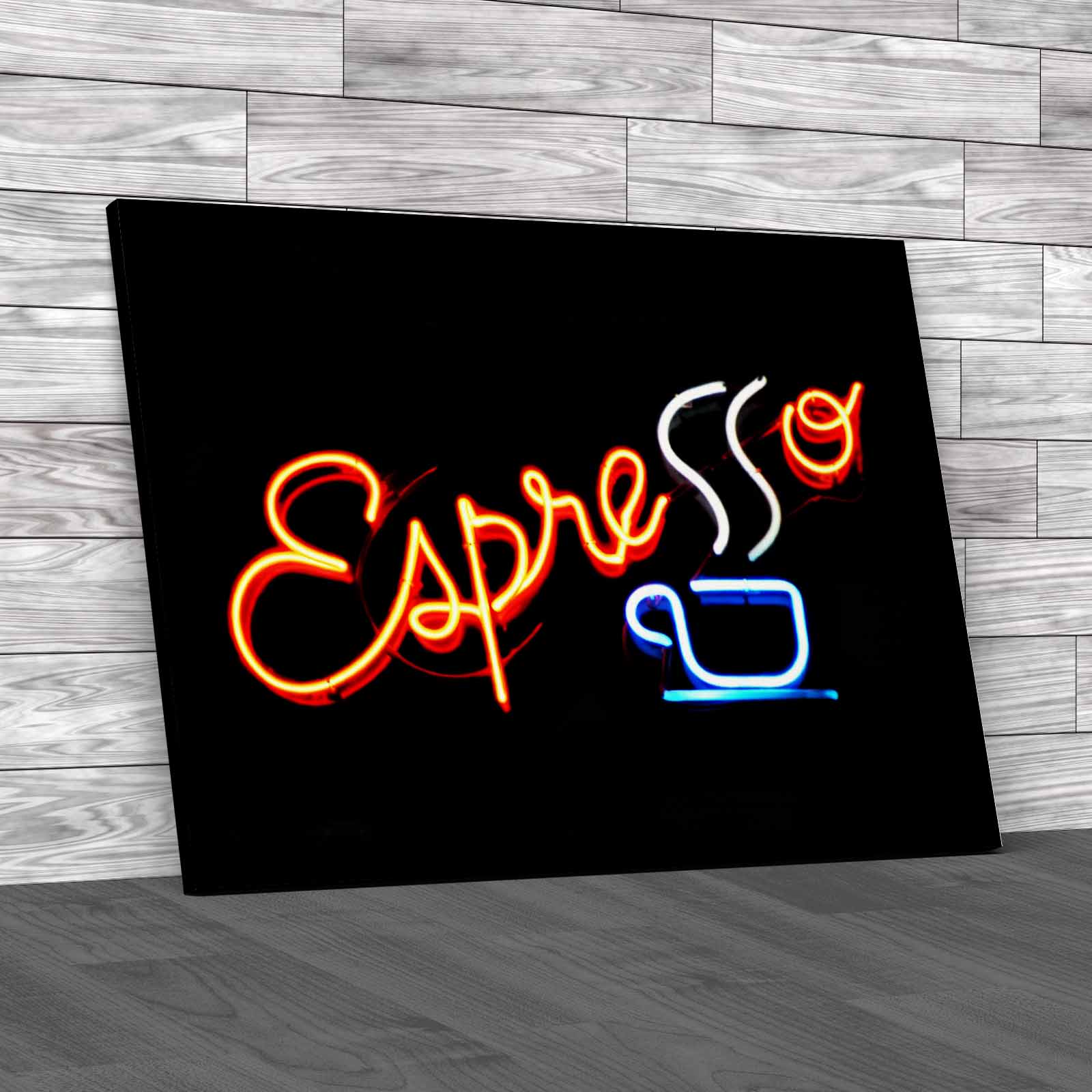 Espresso Neon Sign For Kitchen Picture Of Canvas Print Large Picture ...